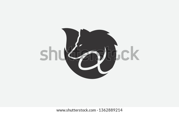 Alpha Wolf Symbol Logo Vector Illustration Stock Vector (Royalty Free ...