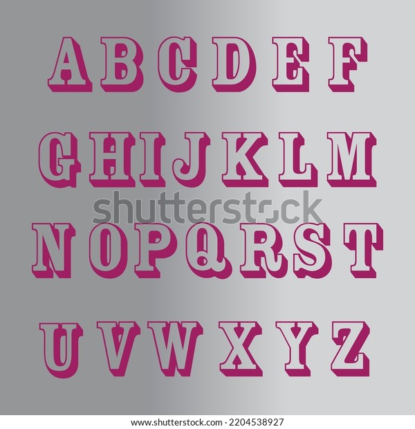 Alphabet Az Typography Logo Designstyel Fontsign Stock Vector (Royalty ...