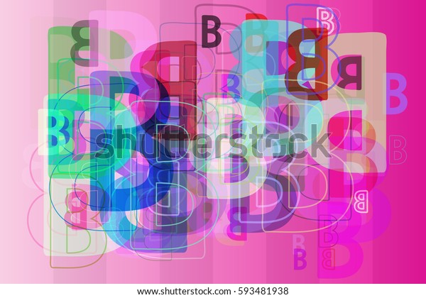Alphabet B Art Template Stock Vector (Royalty Free) 593481938 ...