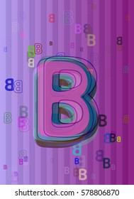 Alphabet B Design Background Stock Vector (Royalty Free) 578806870 ...