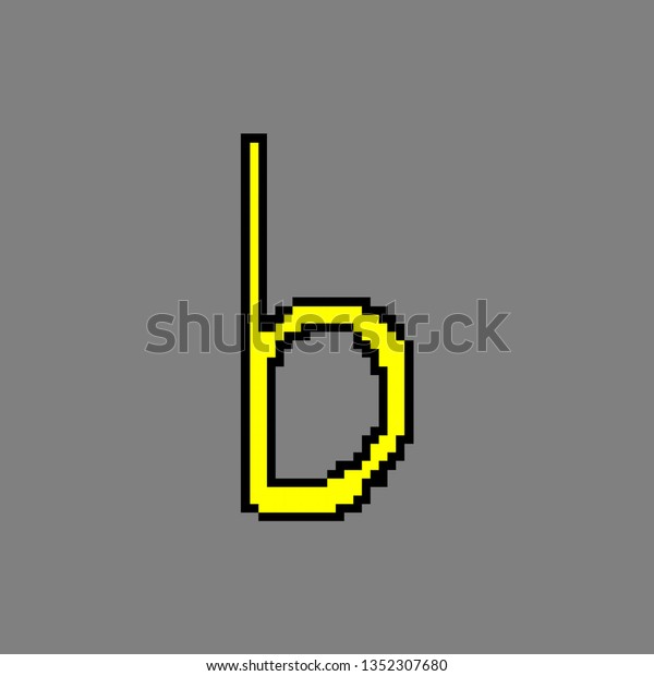 Alphabet B Pixel Look Art Vector Stock Vector (Royalty Free) 1352307680 ...