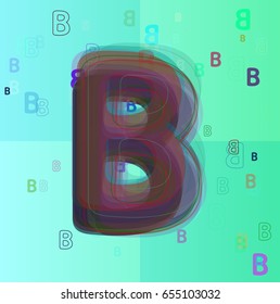 B Alphabet Design Texture Stock Vector (Royalty Free) 627472907 ...