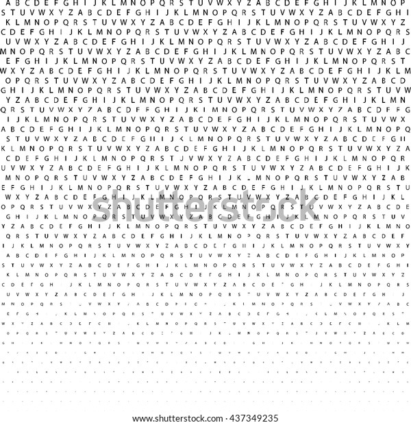 Alphabet Black White Morphing Halftone Vector Stock Vector (Royalty ...