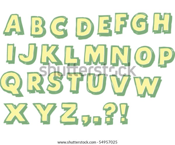 Alphabet Block Letters Stock Vector (Royalty Free) 54957025
