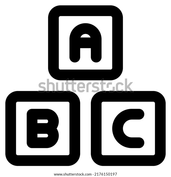 Alphabet Blocks Use Preschool Teaching Method Stock Vector (Royalty ...