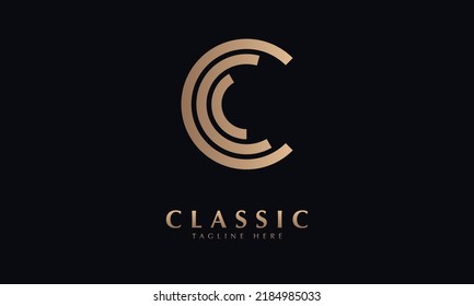 Alphabet C Lineart Vector Logo Monograme Stock Vector (Royalty Free ...