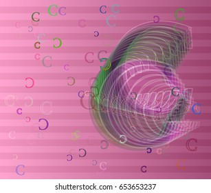 Alphabet C Texture Elements Stock Vector (Royalty Free) 653653237 ...