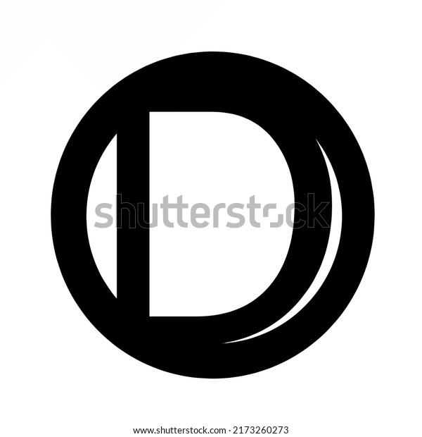 Alphabet Capital D Circle Vector Stock Vector (Royalty Free) 2173260273 ...