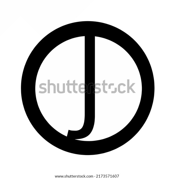 Alphabet Capital J Circle Vector Stock Vector (Royalty Free) 2173571607 ...