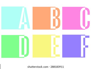 Alphabet Colorful Abcde Stock Vector (Royalty Free) 288183911 ...