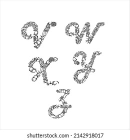 479 Continuous line drawing alphabet Images, Stock Photos & Vectors ...