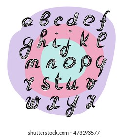 Alphabet Drawing By Hand Vector Illustration Stock Vector (Royalty Free ...