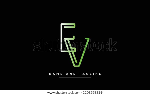 Alphabet Ev Ve Illustration Monogram Vector Stock Vector (Royalty Free ...