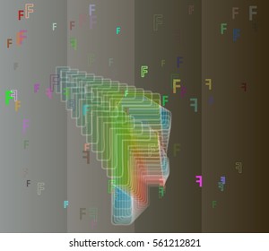 Alphabet F Pattern Background Stock Vector (Royalty Free) 561212821 ...