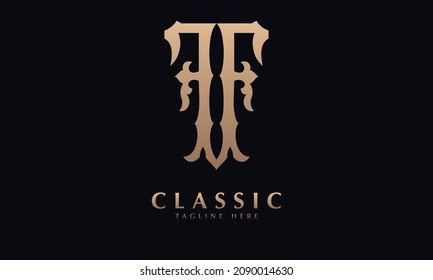 Alphabet Ff Ff Illustration Monogram Vector Stock Vector (Royalty Free ...