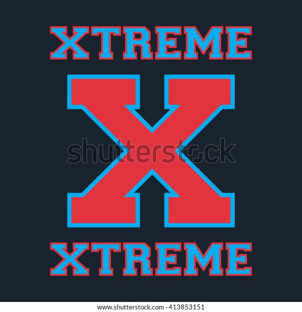 Alphabet Font Template Letter X Tshirt Stock Vector (Royalty Free ...