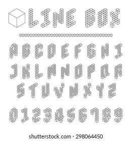 Alphabet Font Type Line Box Style Stock Vector (Royalty Free) 298064450 ...