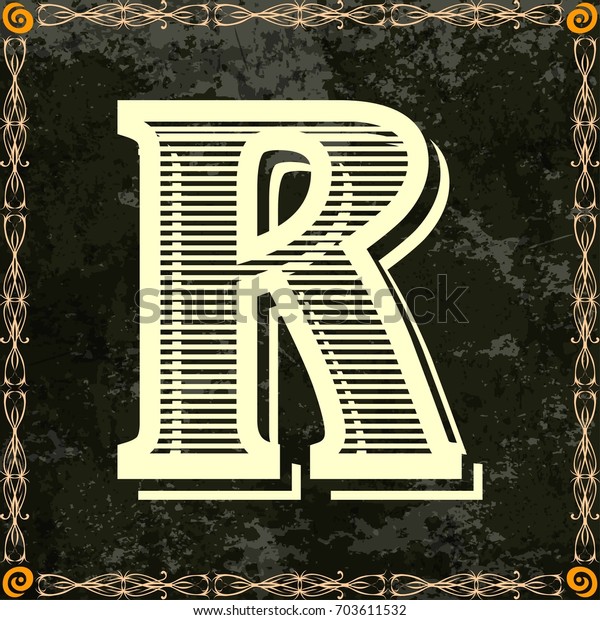 Alphabet Font Typeface Vintage Monogram Floral 库存矢量图（免版税）703611532 ...