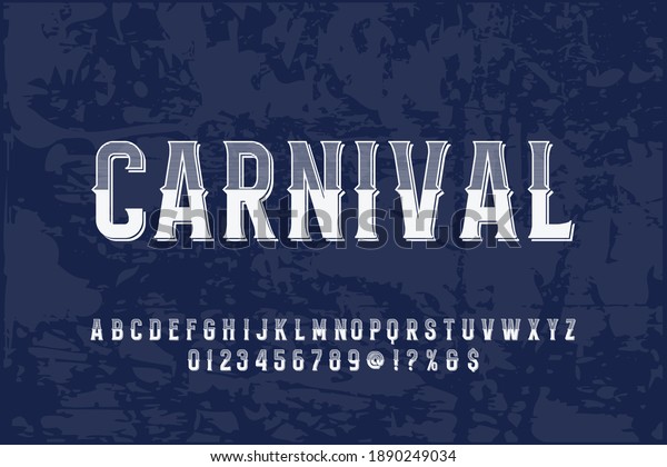 Alphabet Font Typography Vector Letters Numbers Stock Vector (Royalty ...