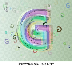 Alphabet G Pattern Design Stock Vector (Royalty Free) 570582265