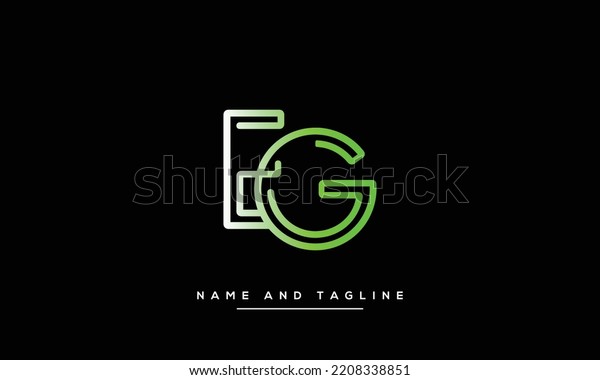 Alphabet Ge Illustration Monogram Vector Logo Stock Vector (Royalty ...