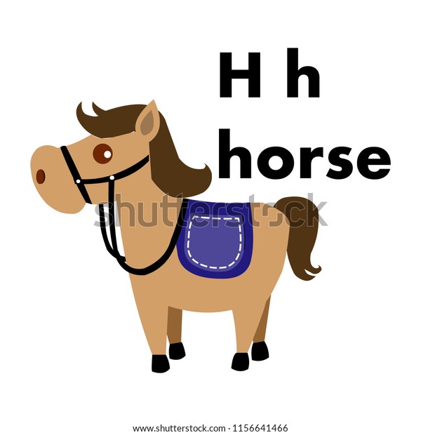 Alphabet H H Horse Stock Vector (Royalty Free) 1156641466 | Shutterstock