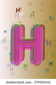 Alphabet H Texture Icon Stock Vector (Royalty Free) 579535141 ...