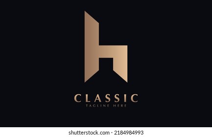 Alphabet H Vector Logo Monograme Template Stock Vector (Royalty Free ...