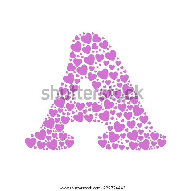 Alphabet Hearts Vector Illustration Stock Vector (Royalty Free ...