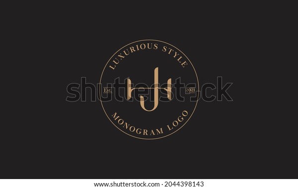 Alphabet Hj Nj Abstract Monogram Vector Stock Vector (Royalty Free ...