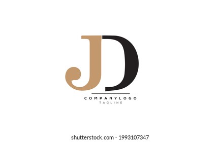 Alphabet Initial Letter Jd Monogram Icon Stock Vector (Royalty Free ...