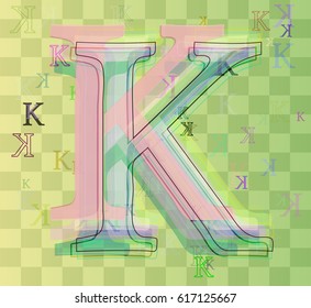 K Alphabet Template Background Stock Vector (Royalty Free) 562055161 ...