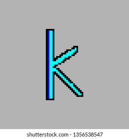 Pixel Art Alphabet K Stock Vector (Royalty Free) 1378451156