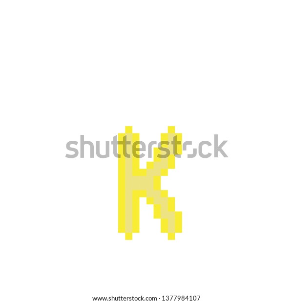 Alphabet K Pixel Art Stock Vector (Royalty Free) 1377984107 | Shutterstock
