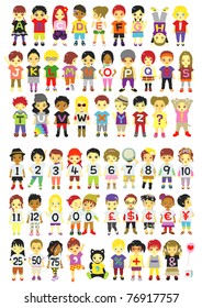 Alphabet Kids Stock Vector (Royalty Free) 76917757 | Shutterstock