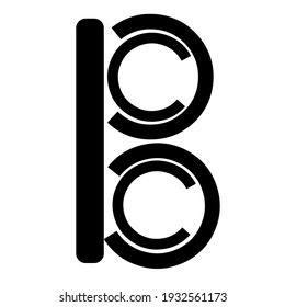 Alphabet Letter B Logo Complex Shapes Stock Vector (Royalty Free ...