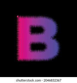 Alphabet Letter B Typography Background Stock Vector (Royalty Free ...