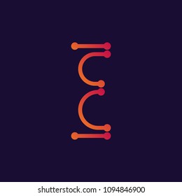 Alphabet Letter E Modern Geometric Style Stock Vector (Royalty Free ...