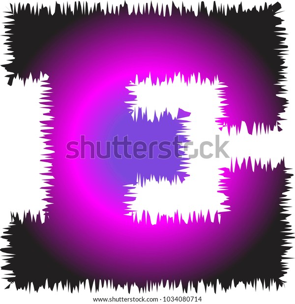 Alphabet Letter E Purple Colors Rough Stock Vector (Royalty Free ...
