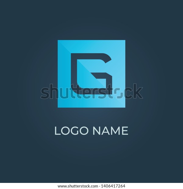 Alphabet Letter G Square Form Half Stock Vector (Royalty Free ...