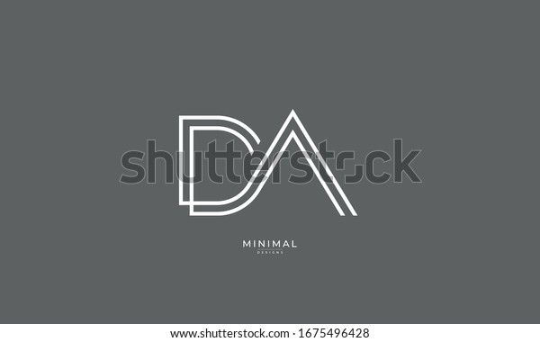 Alphabet Letter Icon Logo Da Stock Vector (Royalty Free) 1675496428