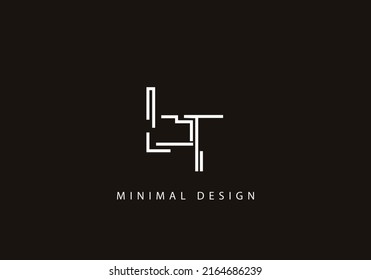 Alphabet Letter Lt Logo Design Line Stock Vector (Royalty Free ...