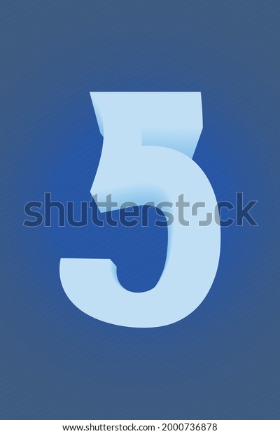 Alphabet Letter Number 5 Gradient Line Stock Vector (Royalty Free ...