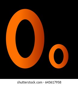 Alphabet Letter O Symbol Sponge Rubber Stock Illustration 1141649789