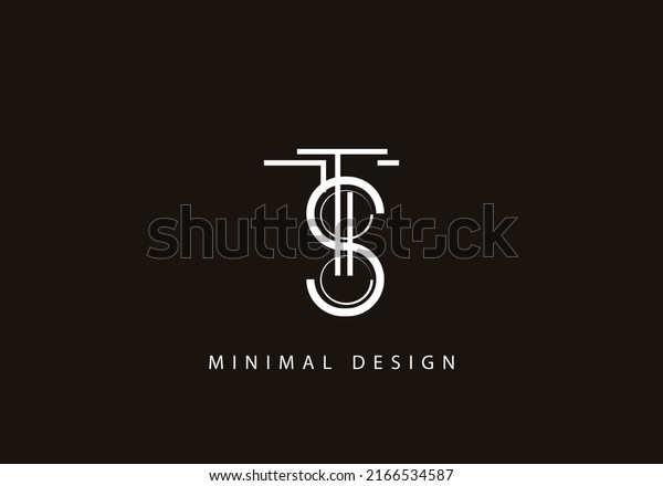 Alphabet Letter St Logo Design Line Stock Vector (Royalty Free ...