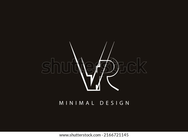 Alphabet Letter Vr Logo Design Line Stock Vector (Royalty Free ...