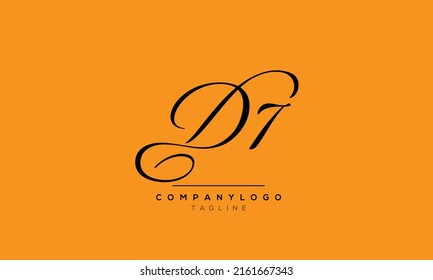Alphabet Letters Initials Logo D7 Stock Vector (Royalty Free ...