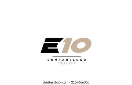 Alphabet Letters Initials Logo E10 Stock Vector (Royalty Free ...