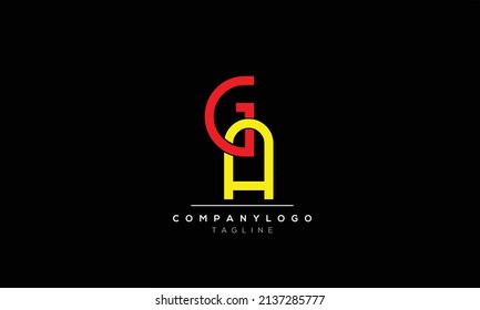 Alphabet Letters Initials Logo Ga Stock Vector (Royalty Free ...
