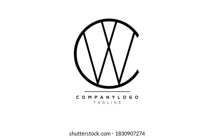 Alphabet Letters Initials Monogram Logo Cwwc Stock Vector (Royalty Free ...